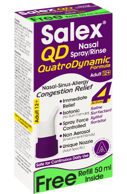Salex QD Nasal Spray/Rinse – Salex Range